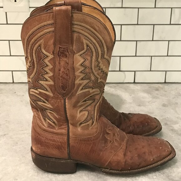 Lucchese | Shoes | Lucchese Boots Mens Size 85 D Brown Full Quill ...